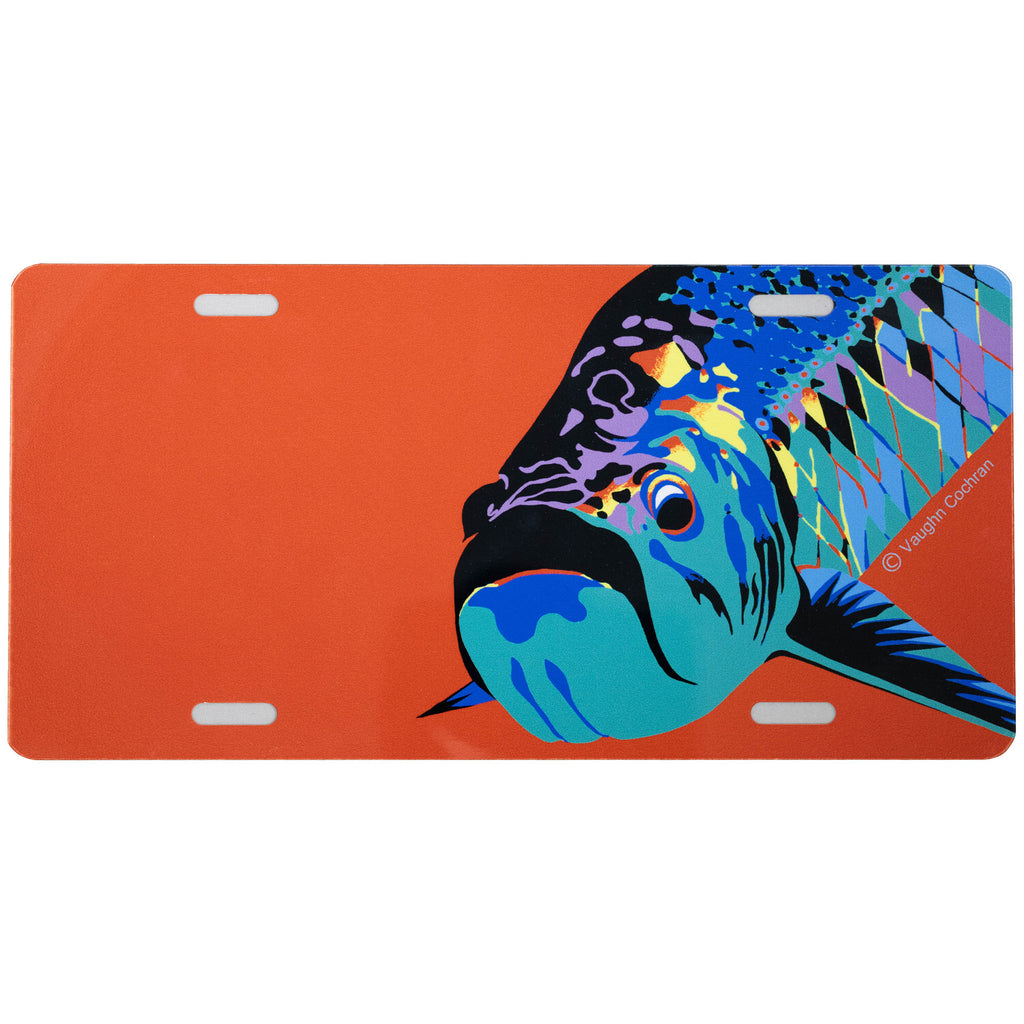 License Plate Blackfly Tarpon Bright - Red – Vaughn Cochran Art